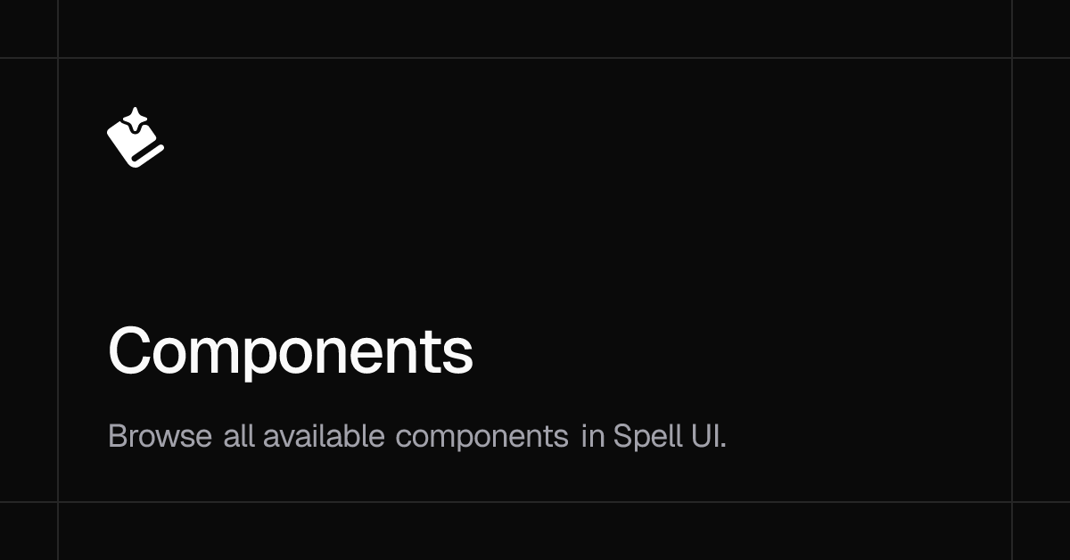 Components | Spell UI