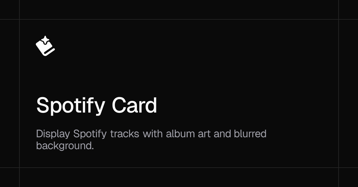Spotify Card | Spell UI