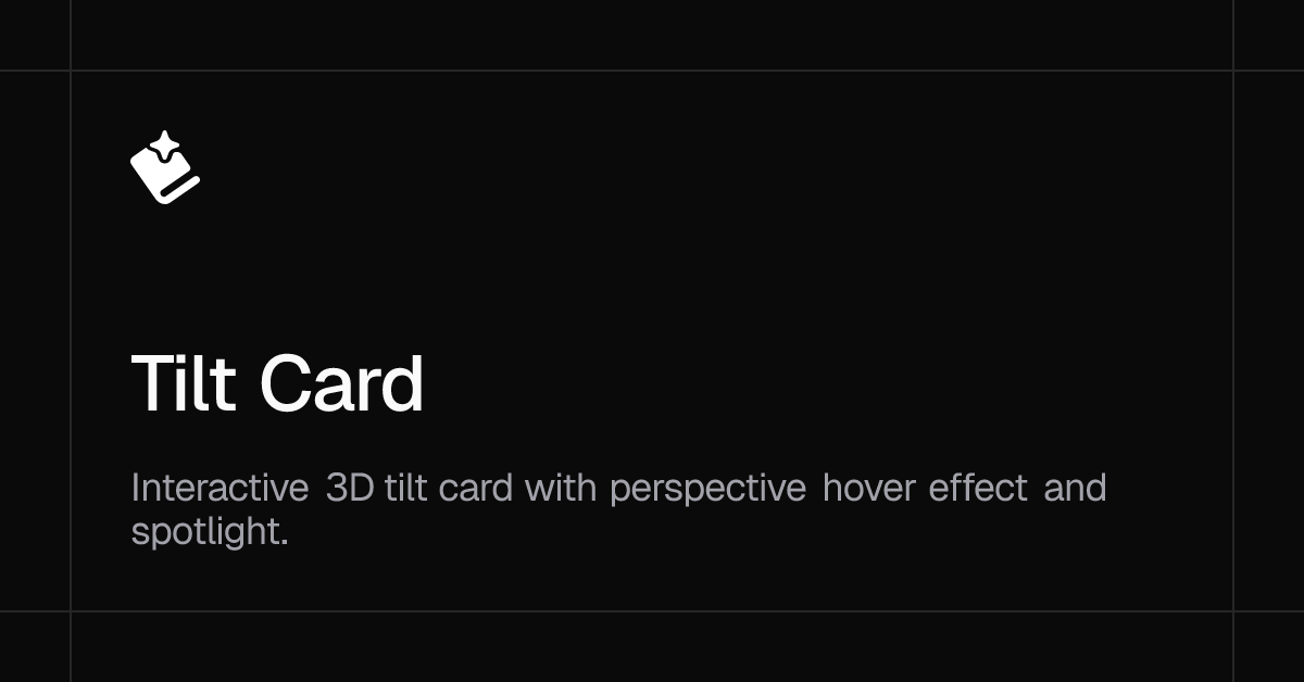Tilt Card | Spell UI