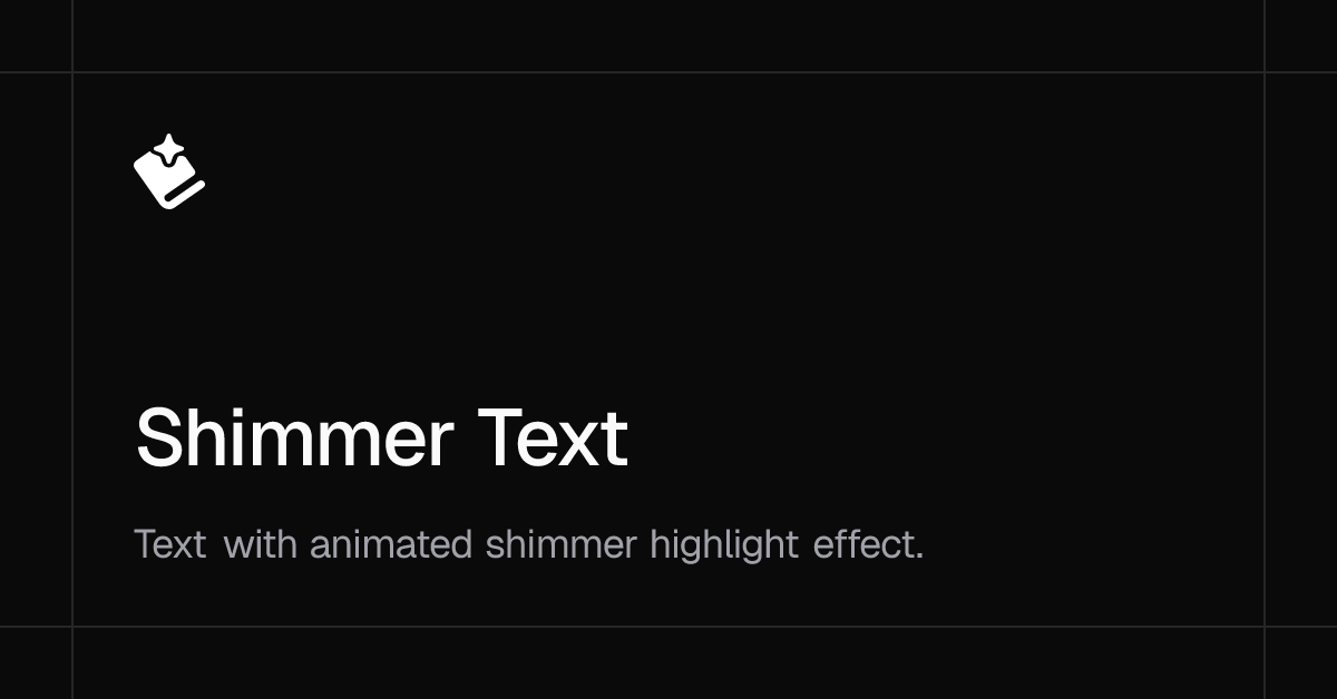 Shimmer Text | Spell UI